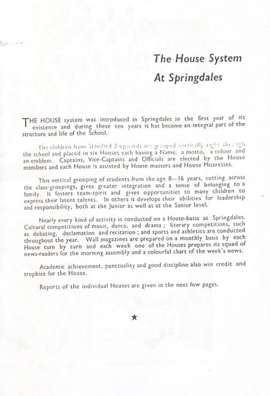 Houses - The Springdales Schools