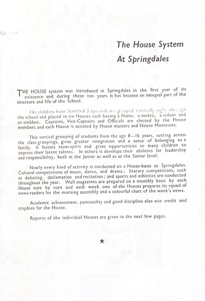 Houses - The Springdales Schools